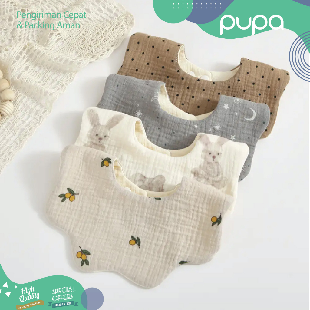 Jual WAVY BIB Baby / Celemek Kain MPASI / Slaber Iler Air Liur Bayi ...