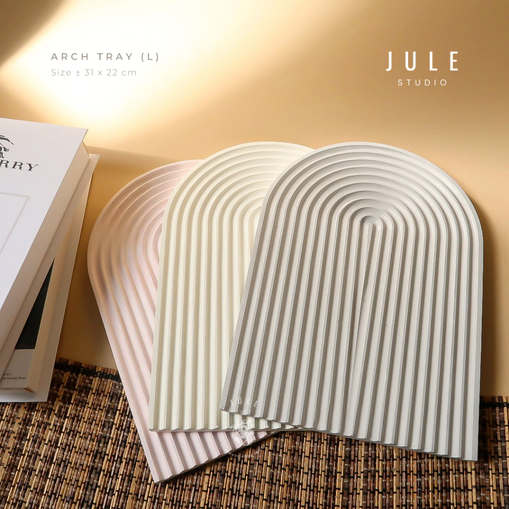 Jual ARCH TRAY (L) Summer Earthy-Tone Series // concrete tray / tatakan ...