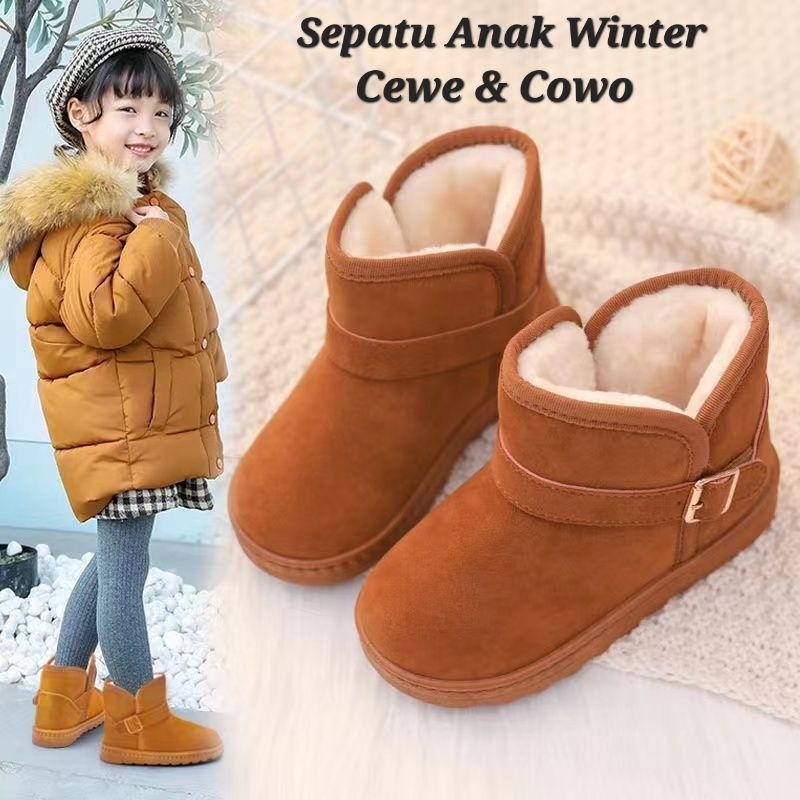 Jual Sepatu Boots Anak Musim Dingin / Waterproof Winter Boots 020 ...