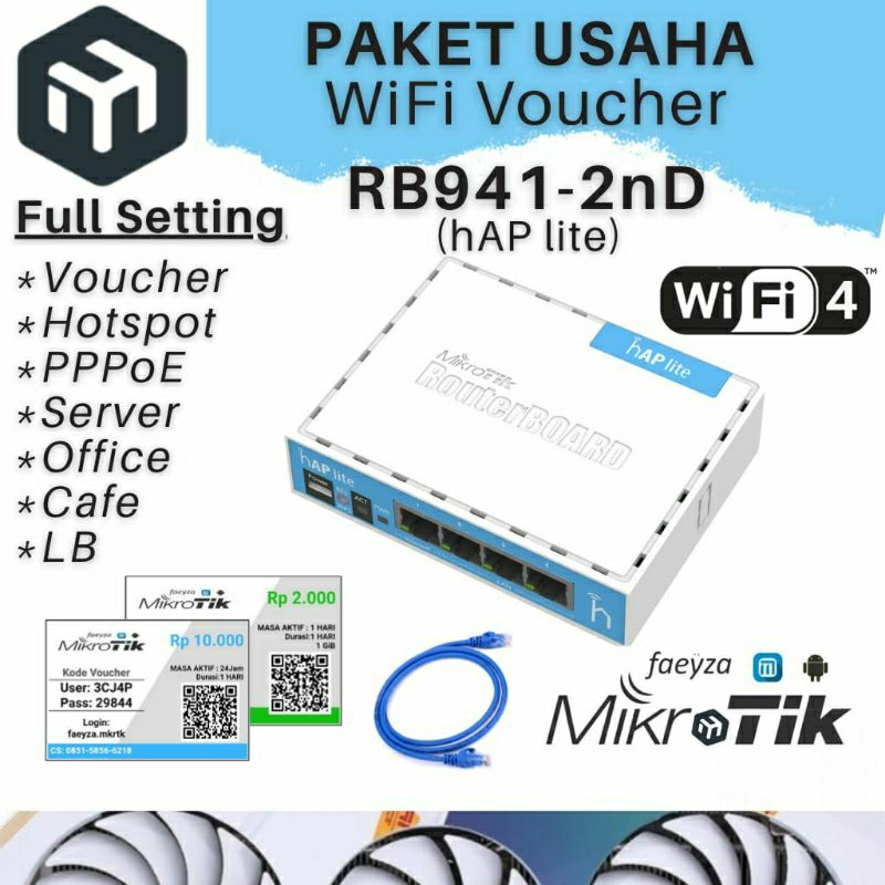 Jual MikroTik RB941 2nD TC hAP-Lite2 Full Setting Hotspot Voucher Rt Rw ... Jual MikroTik RB941 2nD TC hAP-Lite2 Full Setting Hotspot Voucher Rt Rw ...