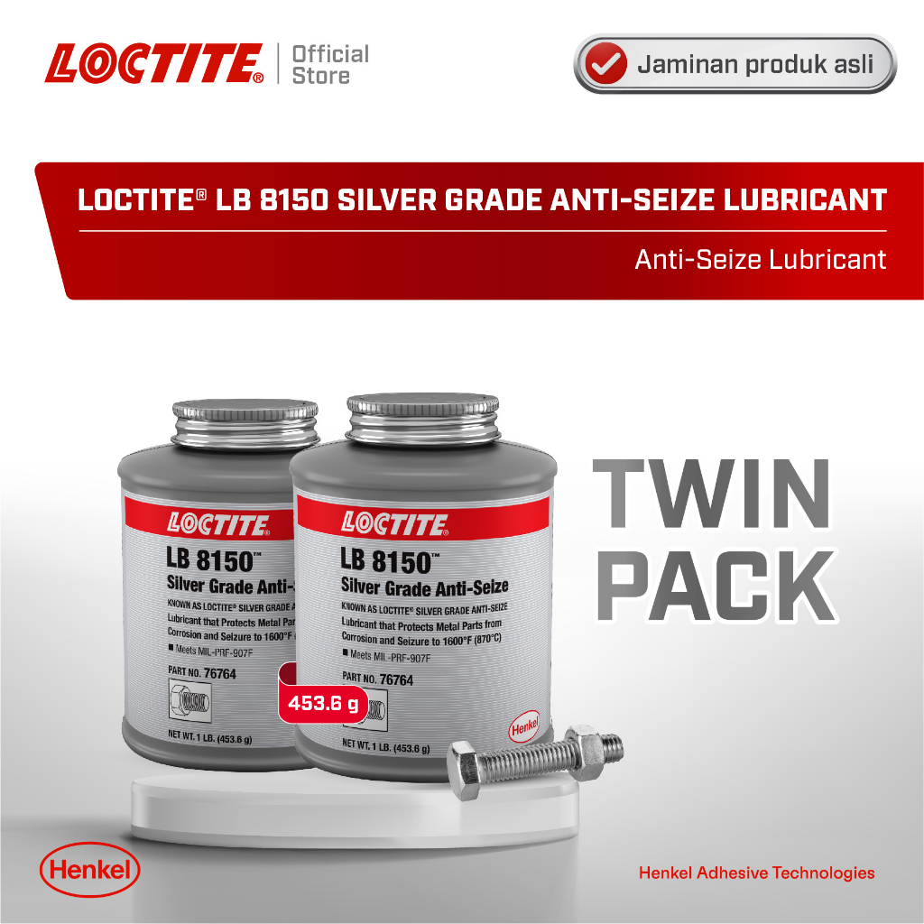 Jual Henkel LOCTITE LB 8150 Silver Antiseize Abu-Abu - 453,6 gram (Twin Pack) | Shopee Indonesia