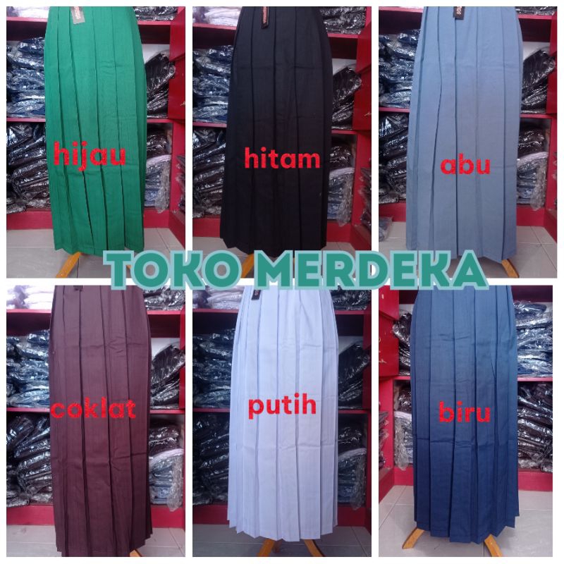 Jual seragam sekolah rok panjang rempel lipet plisket smp/ sma / kuliah/ pembina / kerja ...