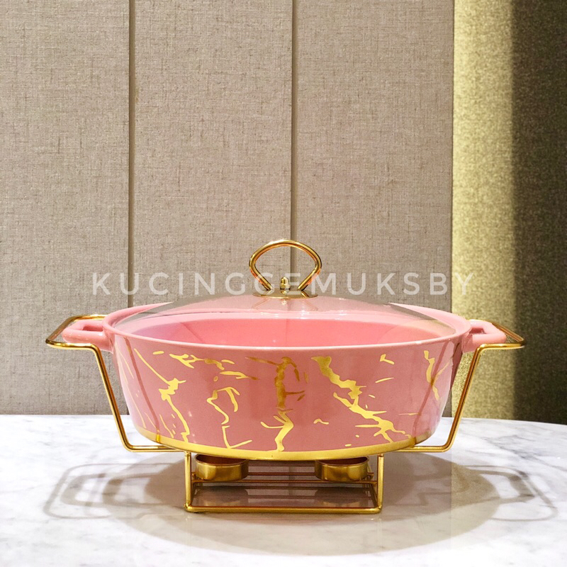 Jual Food Warmer Keramik Marble BULAT Formia Prasmanan Pemanas Gold ...