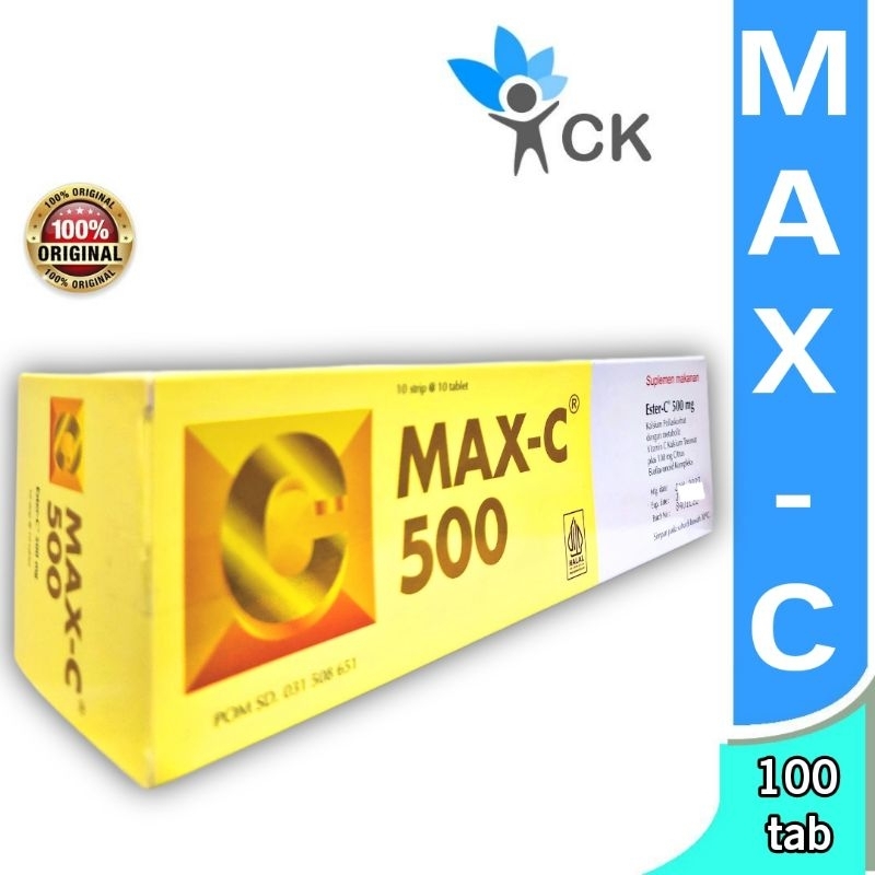 Jual MAX C 500 ESTER C 500 BOX ISI 100 vitamin c 500 dalam bentuk ESTER ...