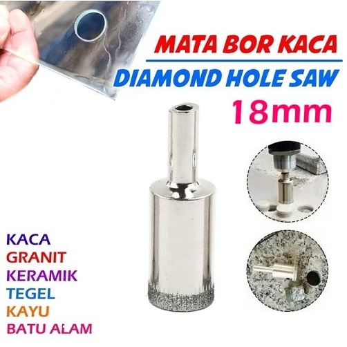Jual Diamond Glass Holesaw 18mm Mata Bor Kaca Hole Saw Granit Keramik ...