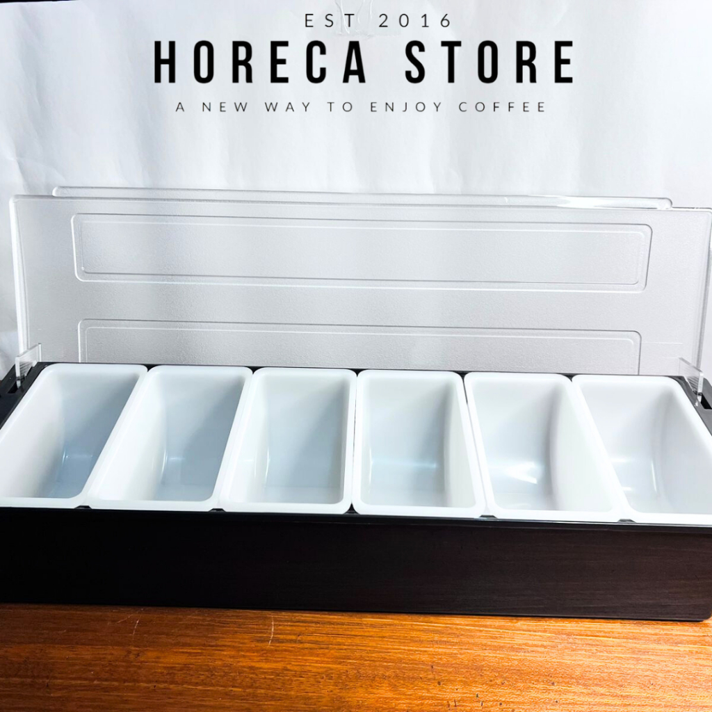 Jual Condiment set container 6 in 1 / Wadah Bumbu Saos plastik tebal ...