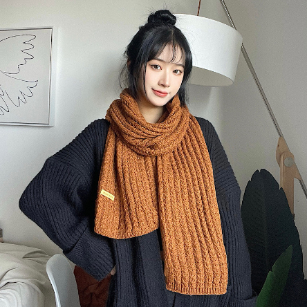 Jual Scarf Syal Leher Rajut Wanita Winter Musim Dingin | Shopee Indonesia