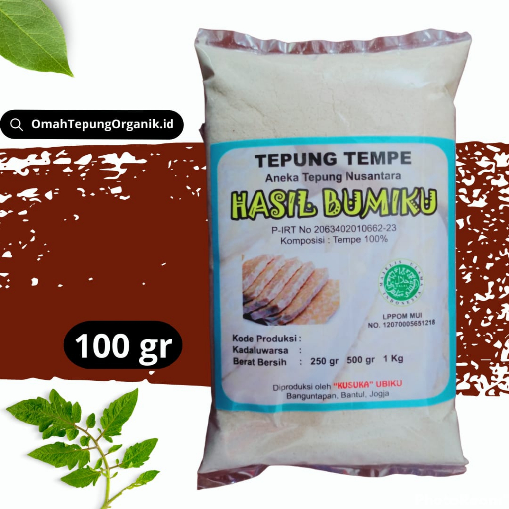 Jual Tepung Tempe kemasan 100 gram/Bubuk Tempe kemasan 100 gram/Tempe ...