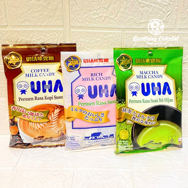 Jual Permen UHA Rich Strawberry Maccha Coffee Milk Candy Rasa Susu Strawberry Matcha Kopi ...
