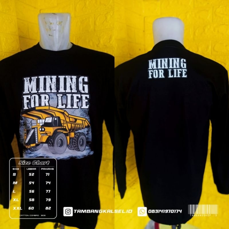Jual KAOS MINING FOR LIFE (ANAK TAMBANG) | Shopee Indonesia