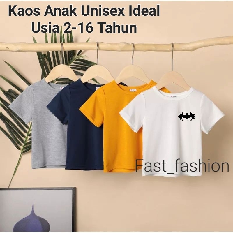 Jual Kaos Anak Batman Ideal Usia 2-16 Unisex Cewek Cowok Pakaian Anak ...