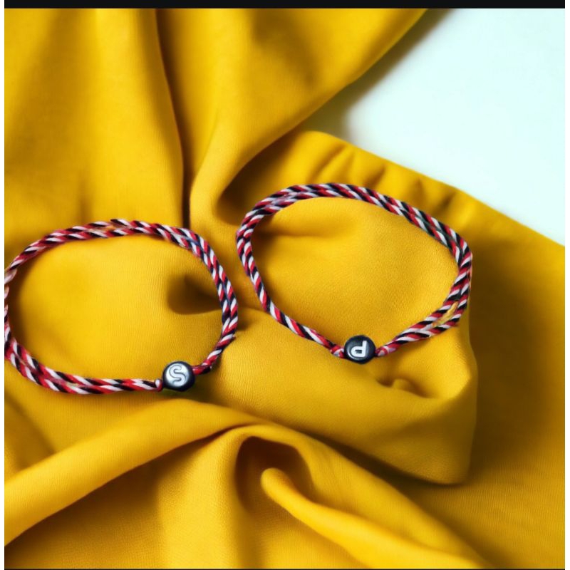 Jual Tali Tridatu Inisial Huruf Gelang Tridatu 3 Warna Handmade Khas ...