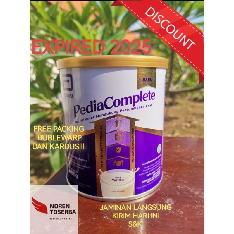 Jual PEDIASURE COMPLETE VANILA 400gr EXP 2025 (KEMASAN BARU) | Shopee Indonesia