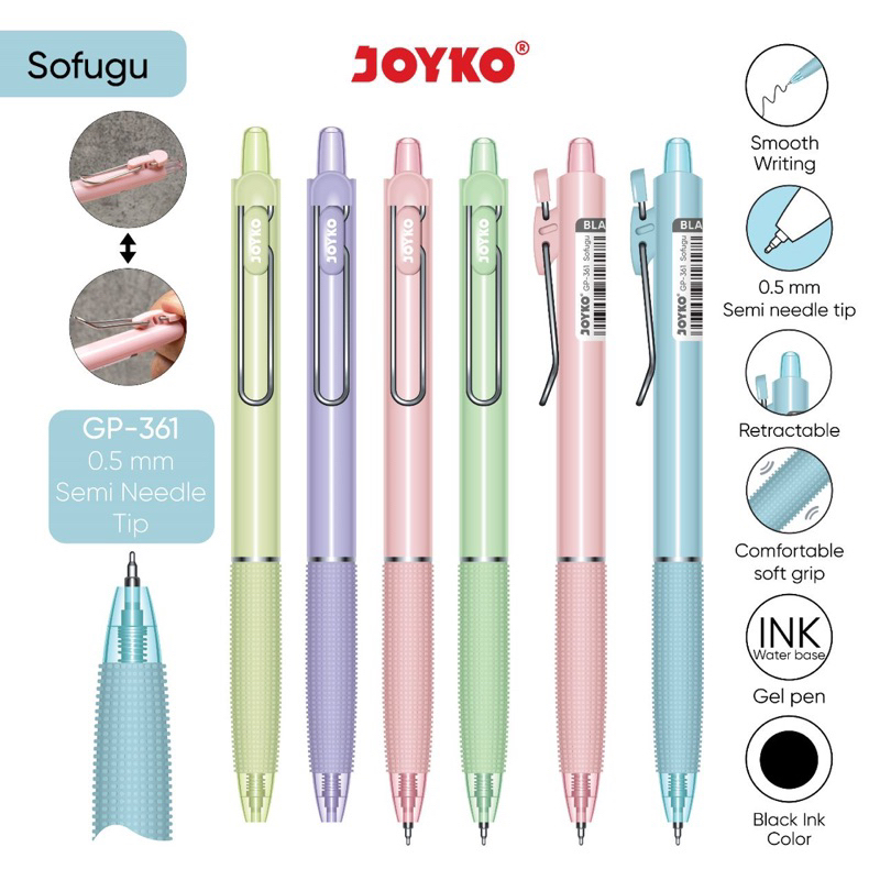 Jual ( 1 pcs ) Pulpen Retractable Joyko Sofugu / Gel Pen Cetrek ...