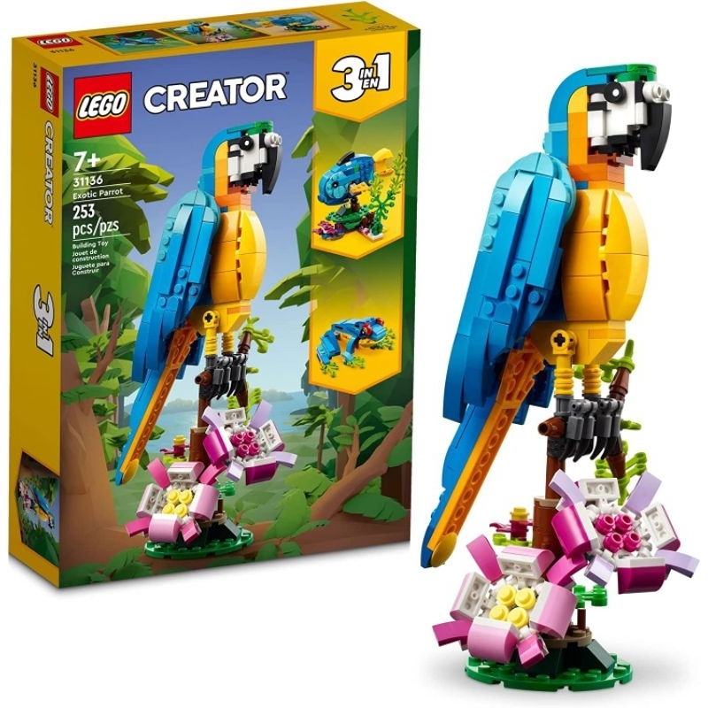 Jual LEGO Creator 3in1 Exotic Parrot 31136 (253 pieces) | Shopee Indonesia