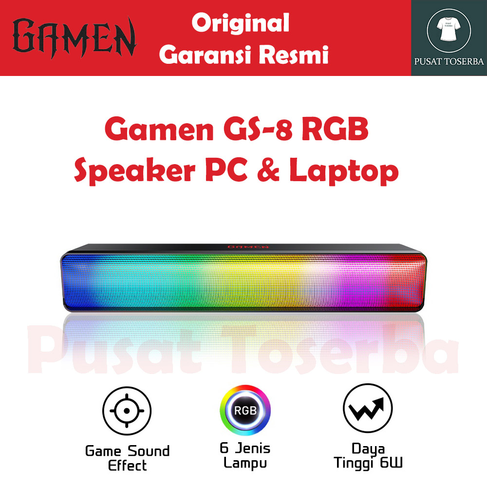 Jual Speaker Gamen GS8 Komputer PC Laptop Multimedia Gaming RGB Light ...