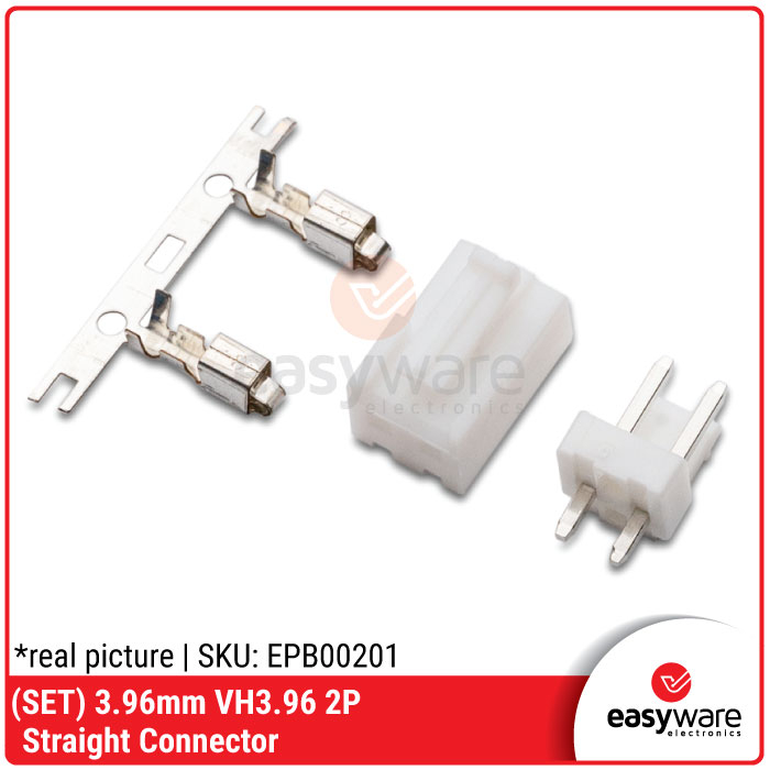 Jual SET Connector VH3.96 2P 2 Pin VH 3.96mm Straight VH3.96-2P Lurus Male Female | Shopee Indonesia