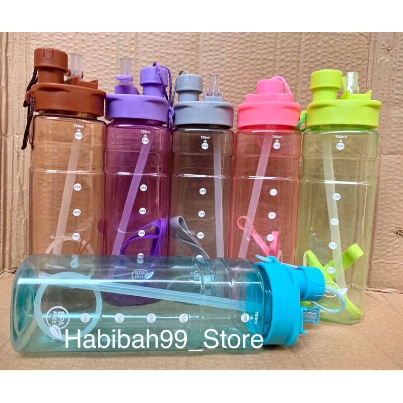 Jual Botol air minum seliya sports sedotan teguk + tali karet 7259 | Shopee Indonesia