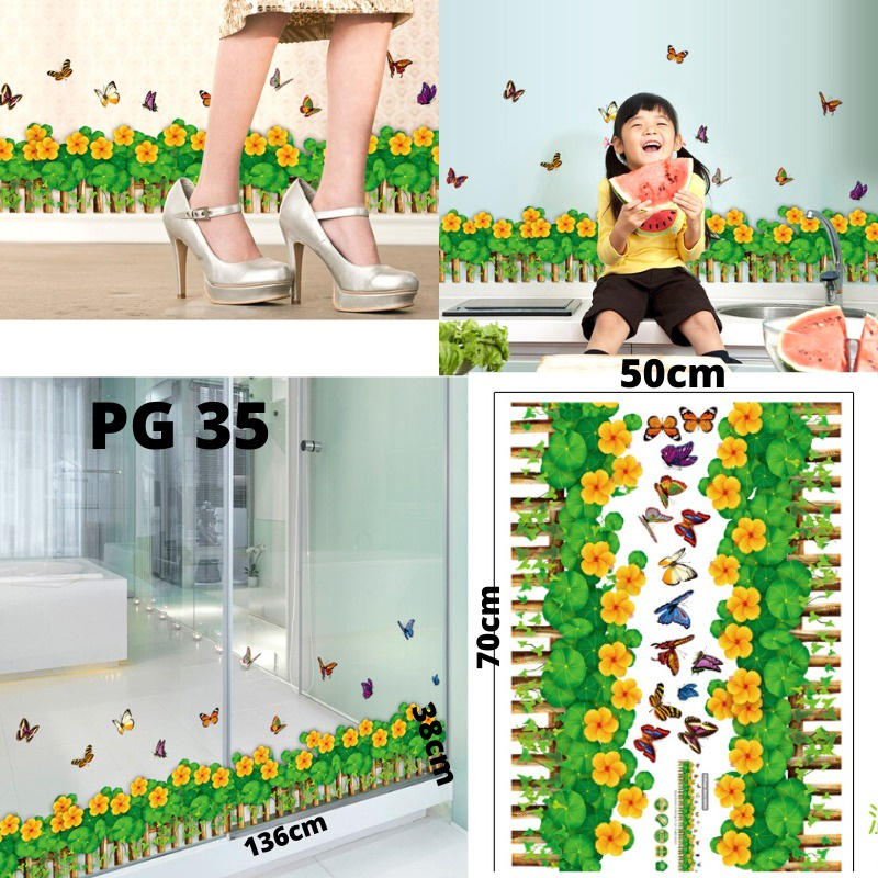 Jual WALL STICKER STIKER SETIKER RUMPUT WALLSTIKER WALLSTICKER DINDING ...