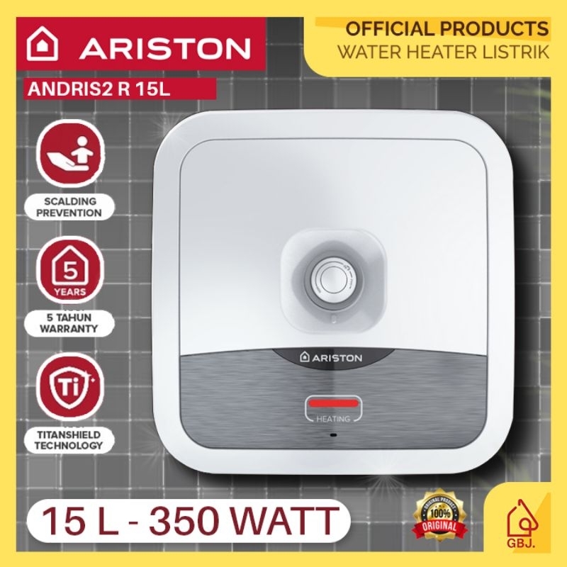 Jual WATER HEATER LISTRIK 15L ARISTON ANDRIS 2R 350W AN2R/PEMANAS AIR ...