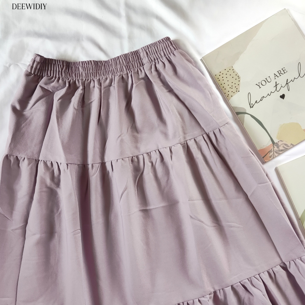 Jual ROK SUSUN REMPEL ROK CANDA ROK REMPEL PANJANG WANITA / CANDY SKIRT ...