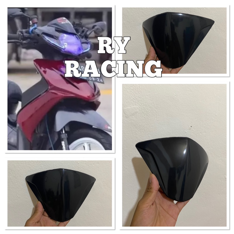 Jual Visor honda revo absolute bahan tebal hitam kilap plus lem 3m ...