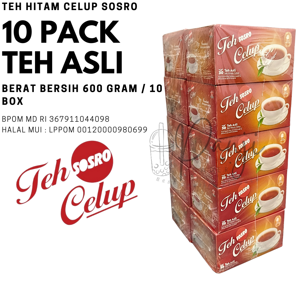 Jual TEH SOSRO CELUP ISI 30 / PACK 10 BOX TEH CELUP SOSRO ISI 30 / PACK ...