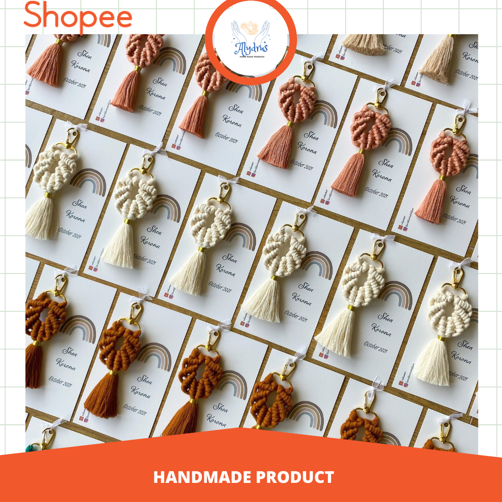 Jual Souvenir aesthetic gantungan macrame / souvenir lucu / handmade ...