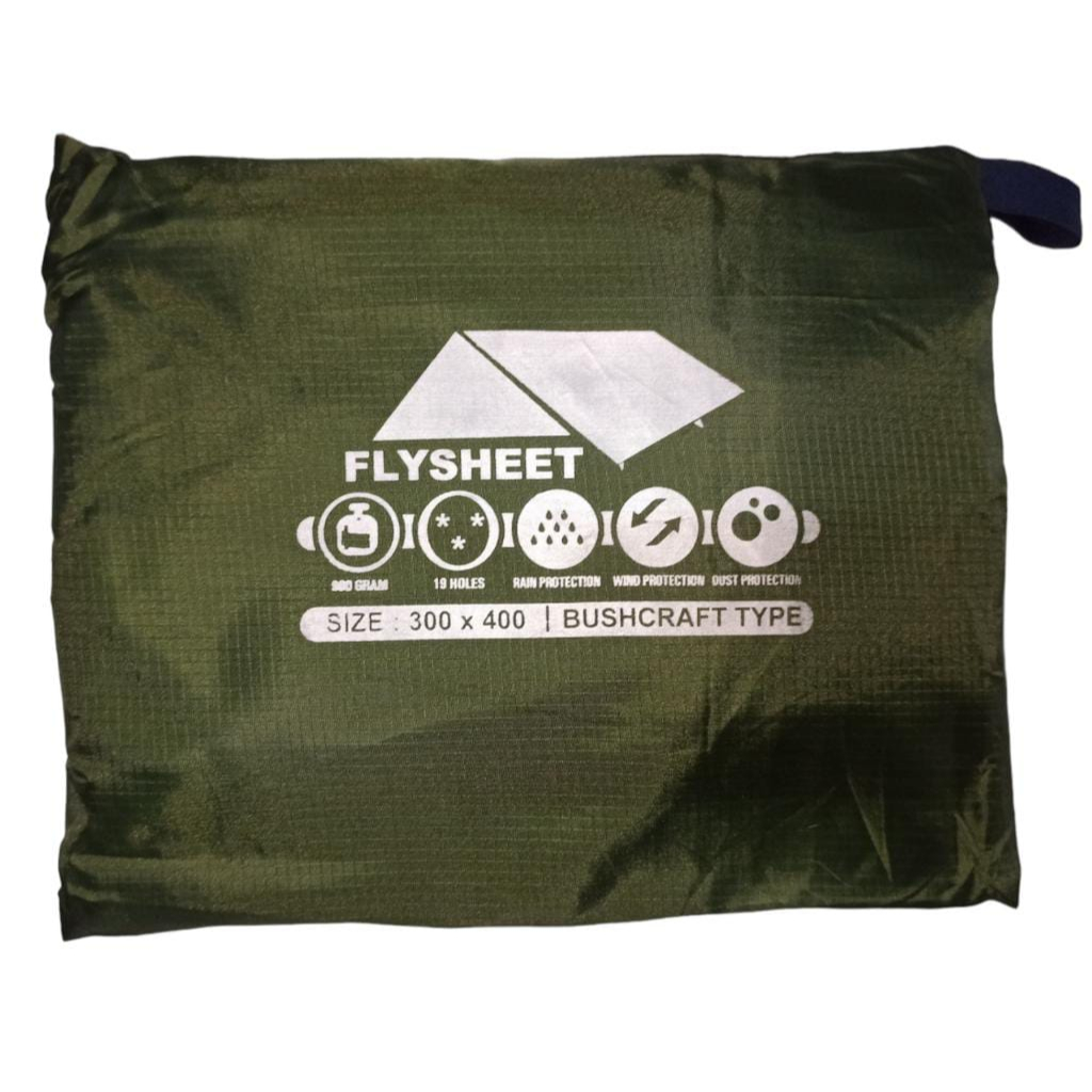 Jual [COD] Flysheet 3x4 waterproof bushcraft traptrent / bivak 4x3 ...