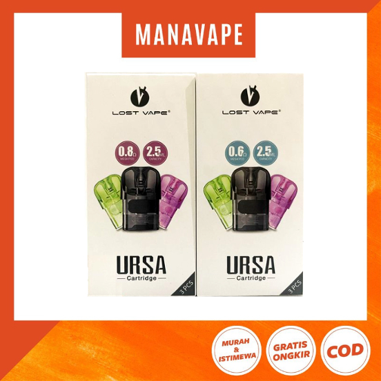 Jual CARTRIDGE URSA NANO 3 COLOR AUTHENTIC by LOST VAPE PER PACK ...