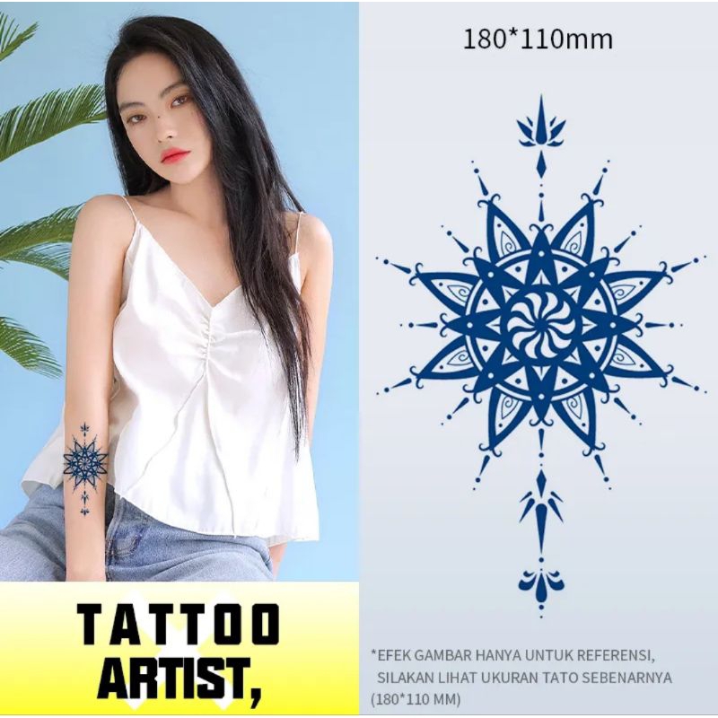 Jual Tattoo Tatto Temporary Tato Temporer Semi Permanen Tahan Lama 1 ...