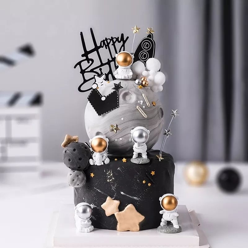 Jual Topper Astronot Roket Pesawat Hiasan Kue Ulang Tahun Mainan ...