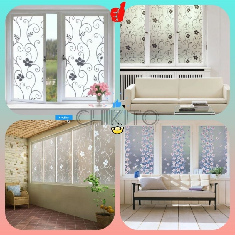 Jual Sticker Kaca Jendela Sandblast Stiker Kaca Pintu sanblas 90x100 ...