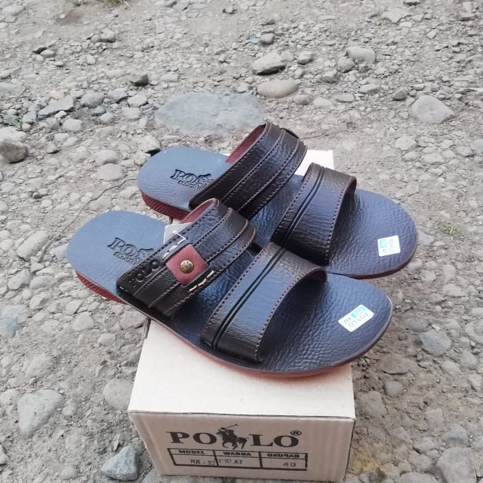 Jual Sandal Selop Kulit Pria Asli Sandal Pria Dewasa Polo Casual ...