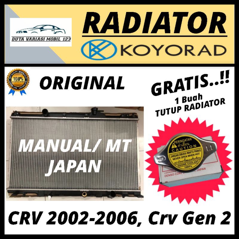 Jual Radiator Crv 2002 2003 2004 2005 2006, Crv Gen 2 Manual Original - KOYORAD | Shopee Indonesia