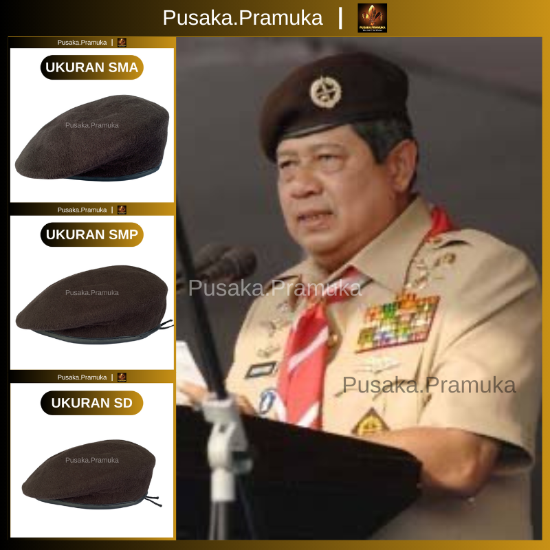 Jual Topi Baret Pramuka Putra Bahan Laken/Bludru Tebal Untuk Anak SD ...