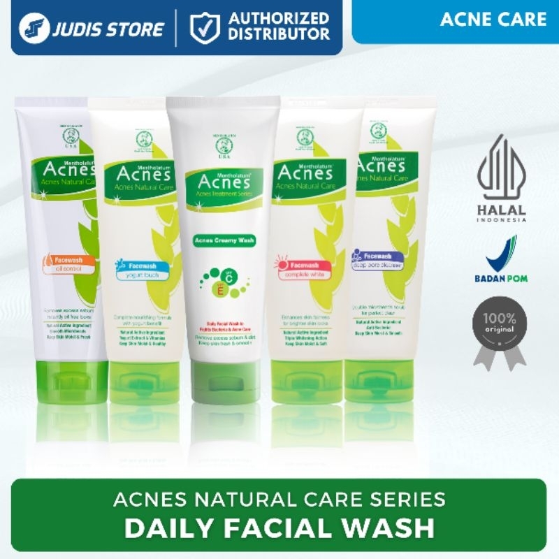 Jual Acnes Treatment Series & Natural Care Facial Wash Acnes Creamy ...