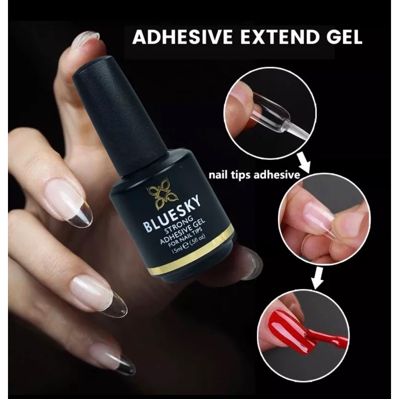 Jual BLUESKY [BPOM] STRONG ADHESIVE EXTEND GEL/LEM NAIL TIP 15ML ...