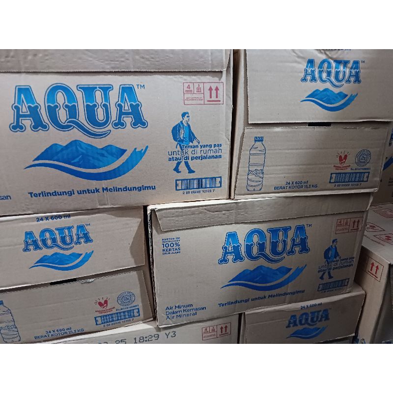 Jual Aqua 600 ml 1dus isi 24 botol | Shopee Indonesia