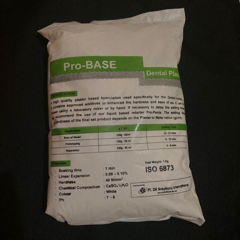 Jual Dental Plaster Pro base 1 kg / Bahan cetak gigi / Bahan Basis Gigi ...