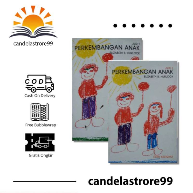 Jual PERKEMBANGAN ANAK, ELIZABETH & HURLOCK(1 paket 2 buku jilid 1&2 ...