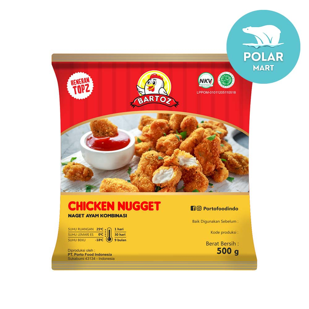 Jual Bartoz Chicken Nugget 500 Gram (FROZEN FOOD BANDUNG) | Shopee ...