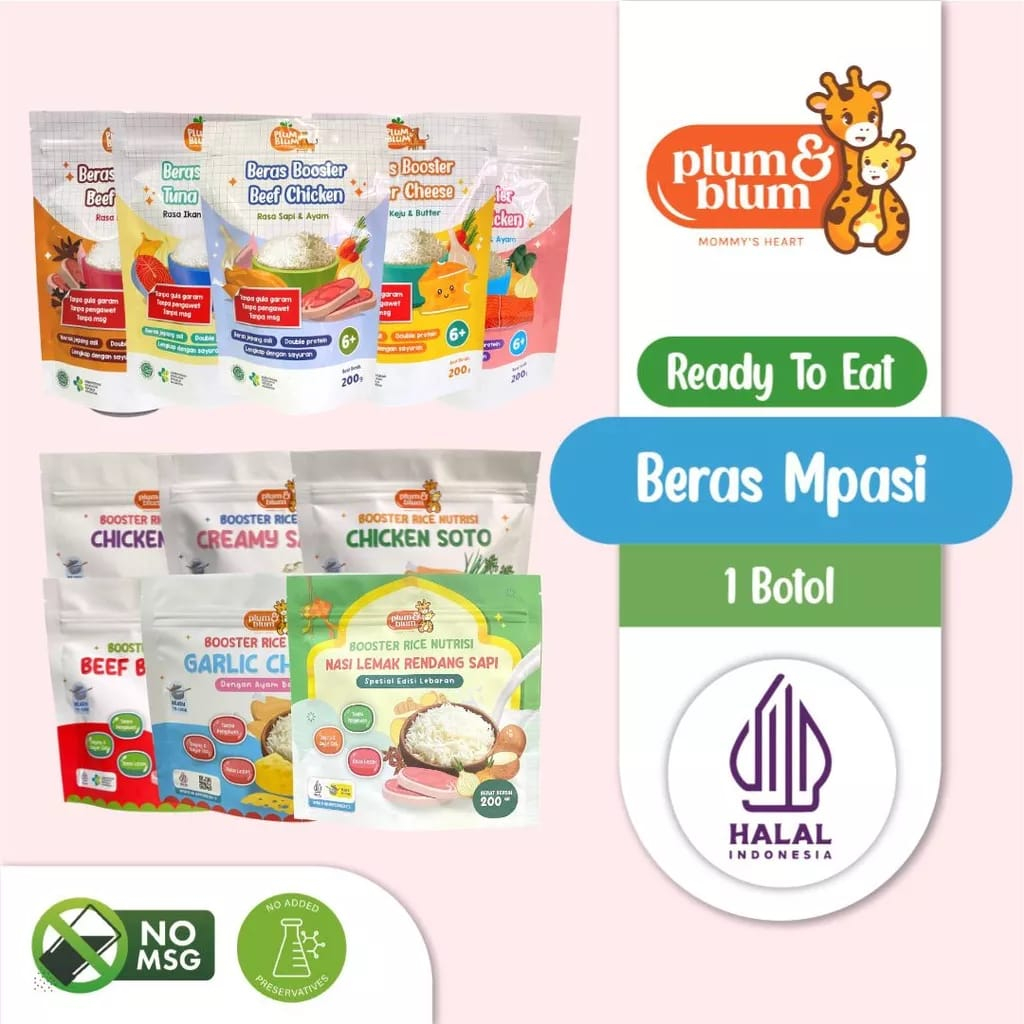 Jual Plum & Blum Beras Mpasi BB Booster 6 Bulan / Beras Booster / Beras Mpasi / Penambah Nafsu ...