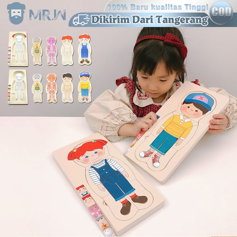 Jual Human Body Mainan Puzzle Anak Human Body Puzzle Mainan Edukasi ...