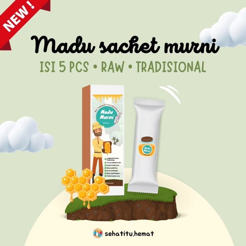 Jual Madu Sachet Raw Tradisional Teruji Laboratorium Kemasan Travelling ...