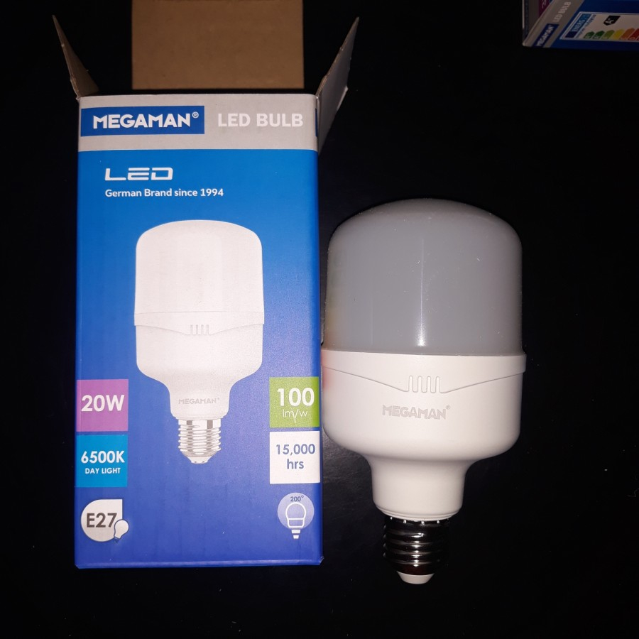 Jual bola lampu megaman led T bulb 20W 6500k | Shopee Indonesia