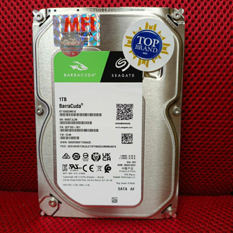 Jual Seagate BarraCuda 1TB Harddisk 3,5 inch SATA Resmi - Harddisk ...