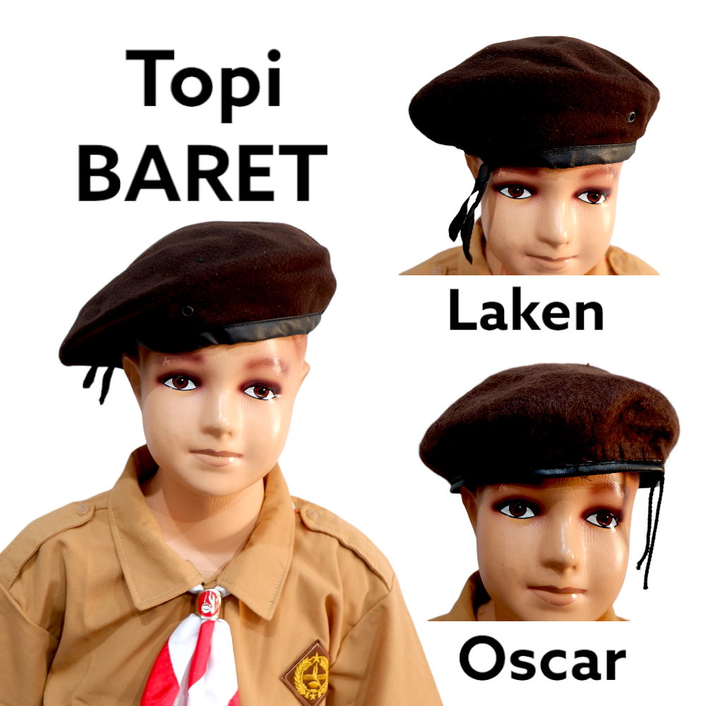 Jual Topi Pramuka BARET Laken Oscar Siswa Putra Laki Laki Penggalang ...