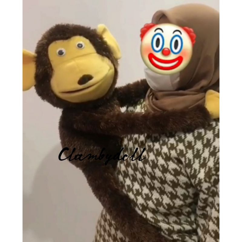Jual Muppet Monyet Jumbo Ukuran 1 Meter Handpuppet Ventriloquist Boneka ...