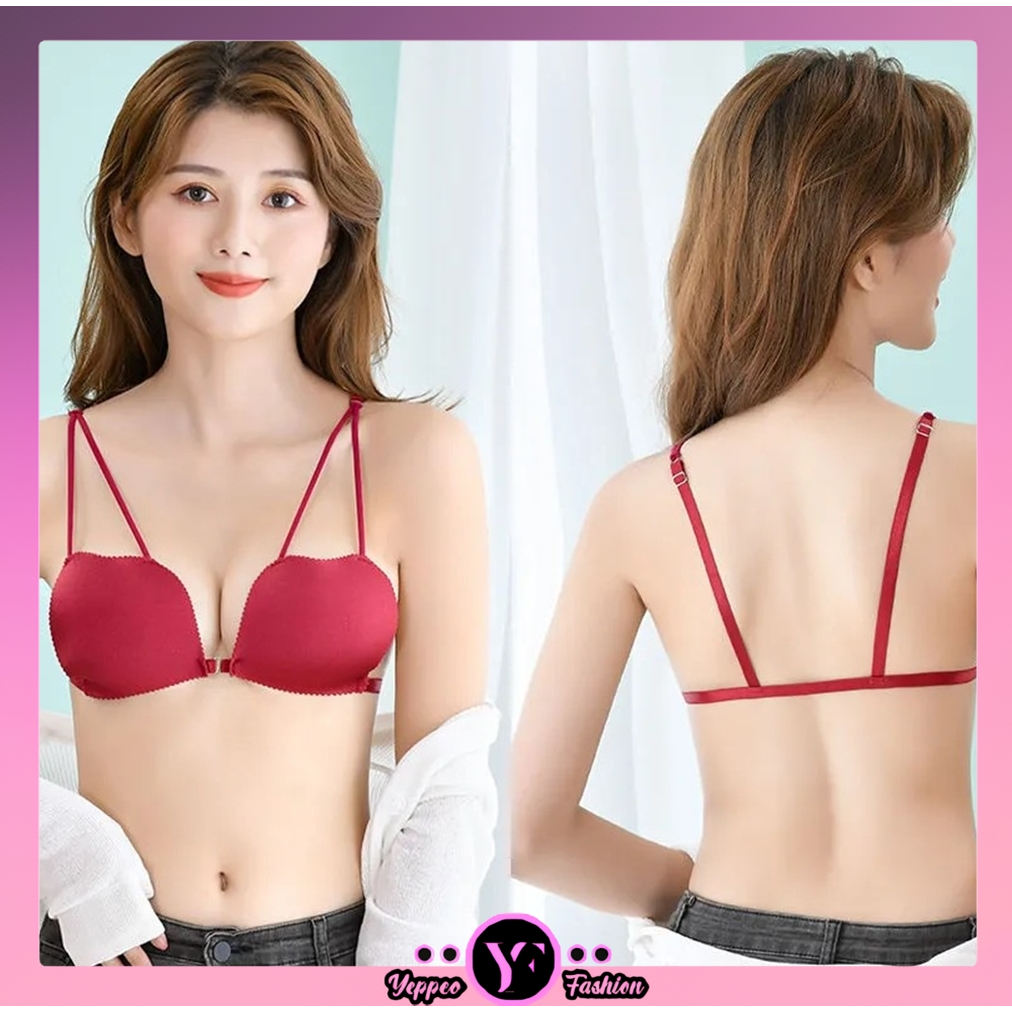 Jual •YF• BR742 BH Bra Wanita Tanpa Kawat Bahan Halus BH Pakaian Dalam Bra Push Up Elastis Sexy ...